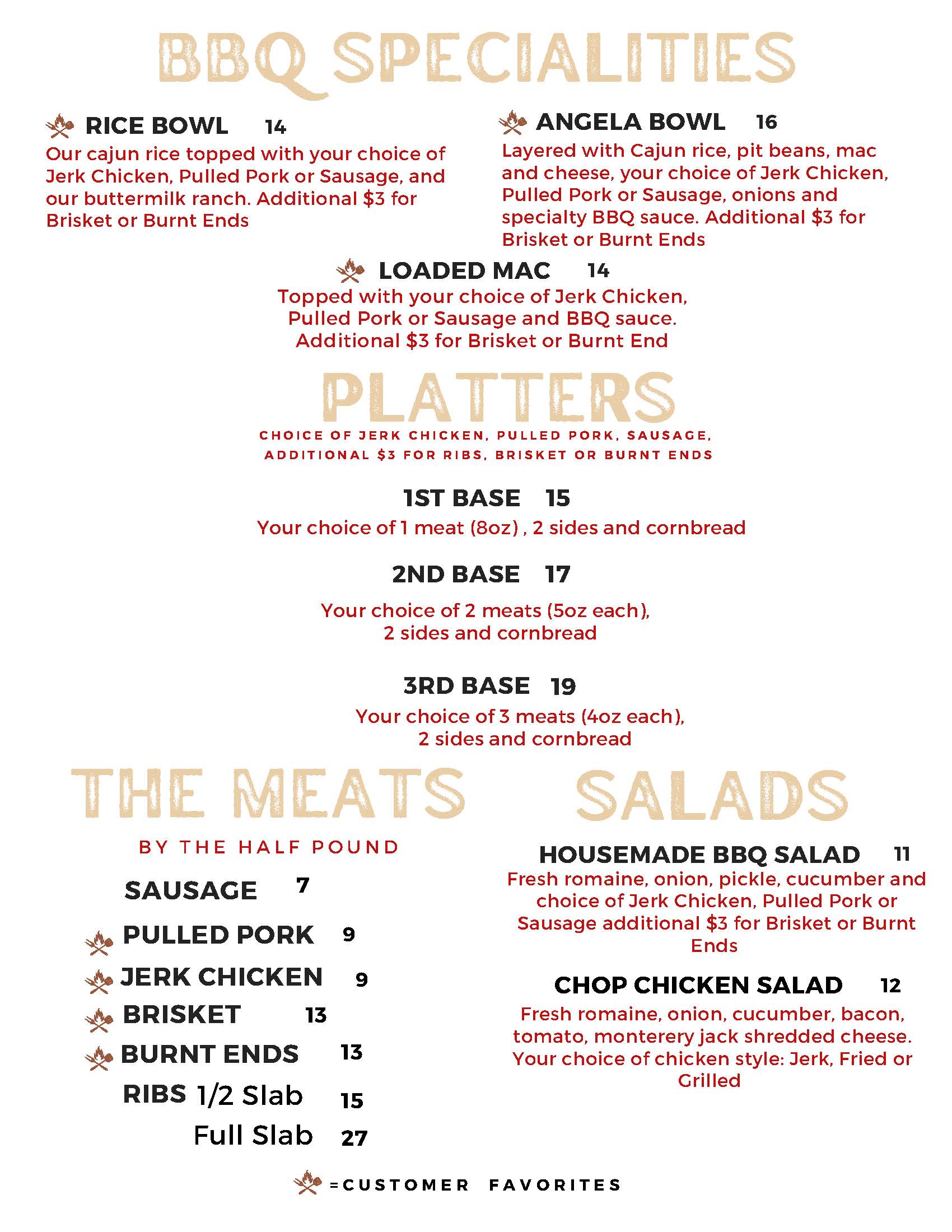 Jack's Roadside BBQ Menu